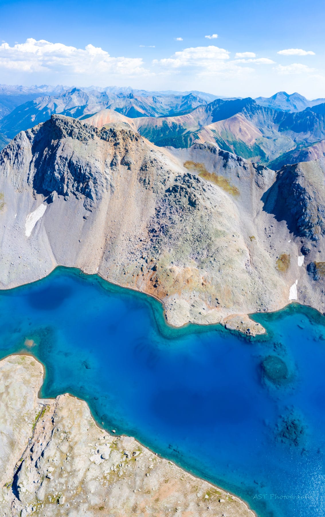 Backpacking to the beautiful Columbine Lake at 12,700 feet