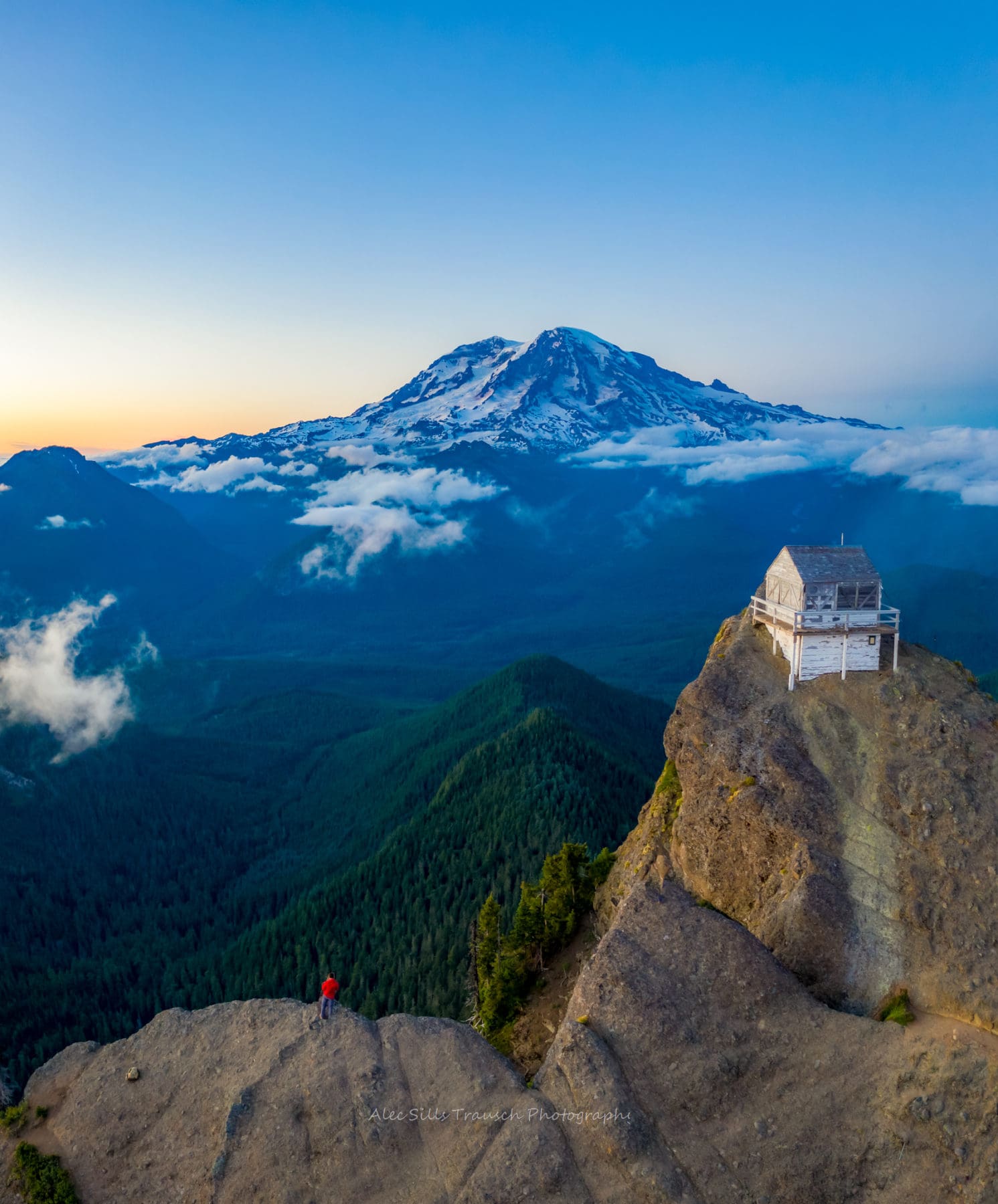 Hiking to High Rock Lookout near Mount Rainier